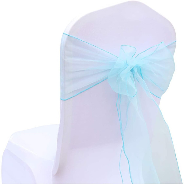 100pcs Wedding Decoration Organza Chair Sashes Chair Knot Chair Tie ...