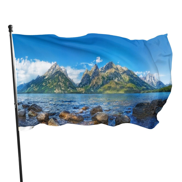 Earth Lake Lakes Mountain Flag 3x5 Ft | Wish