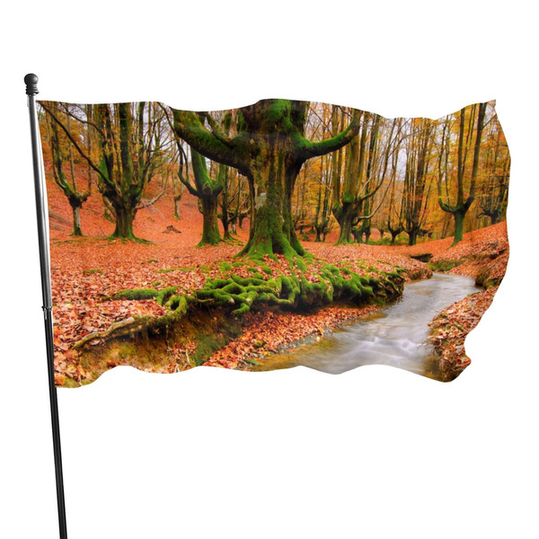 Earth Fall Season Nature Leaf River Flag 3x5 Ft | Wish