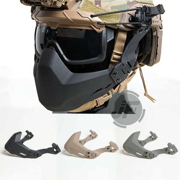 Tactical Half Mask Mandible Guard Protect Goggles Mount for Helmet w ...