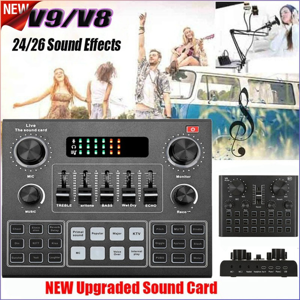 New V9 /V8 Plus Sound Card Live Universal Internet Outdoor Live ...