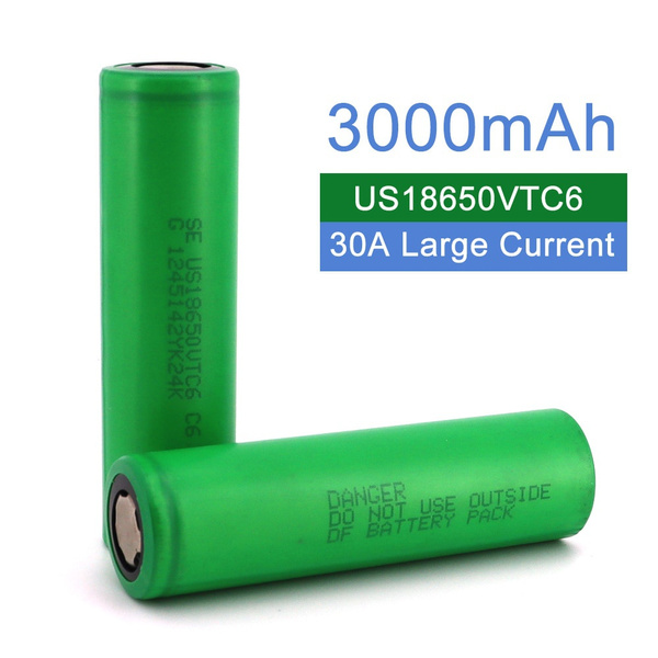 🔥VTC6 18650 Battery 3000mAh 3.6V 30A High Discharge Li-ion 18650 ...