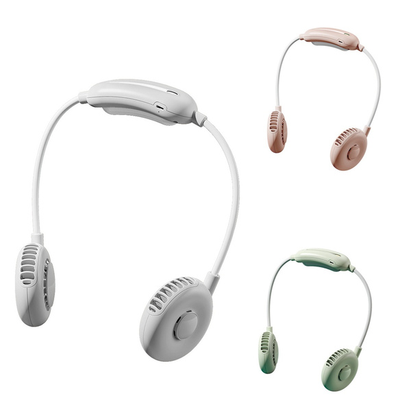 USB Portable Bladeless Neck Fan, Rechargeable Cooling Neckband Fan Mini ...