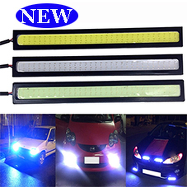 High Quality 2/4Pcs COB Car Daytime Running Light Car DRL LED Strip ...