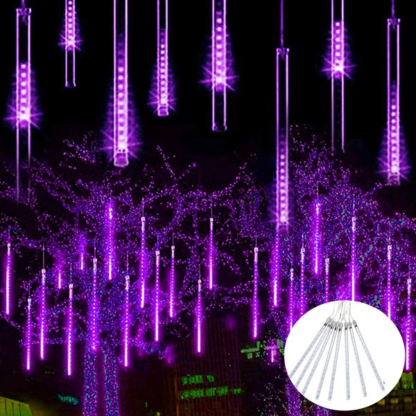 2021 New Waterproof LED Meteor Shower Rain Lights Falling String Lights ...