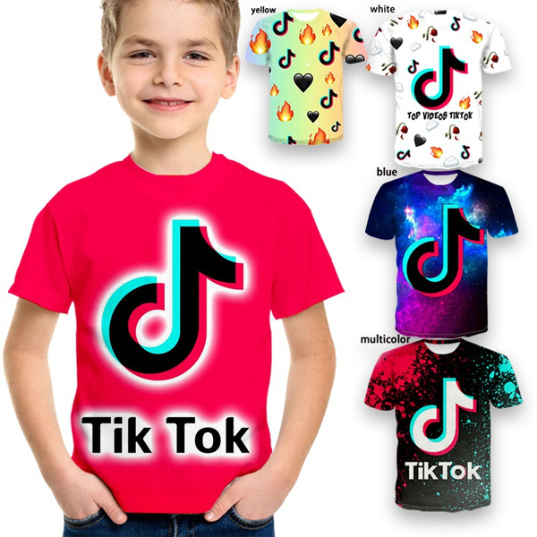 Tik Tok 3d Print Kids Summer Style Short Sleeve T-shirts | Wish