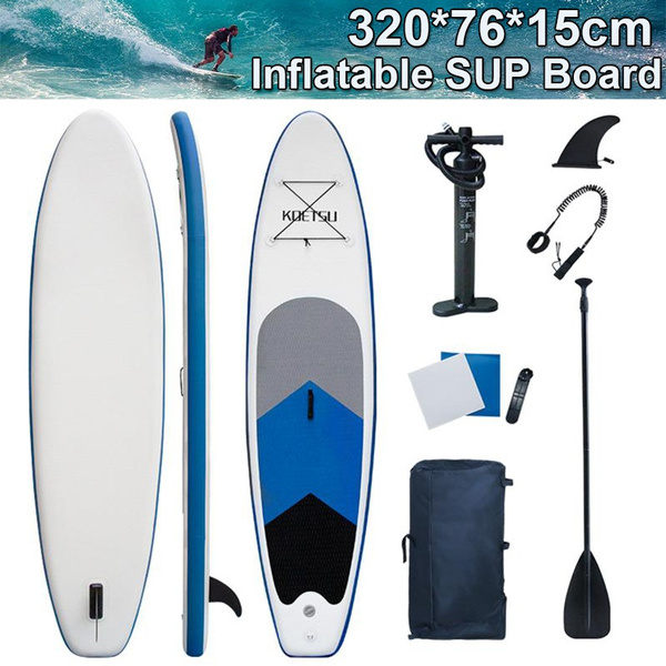 320*76*15cm Inflatable Surfboard 2021 Blue and Gray Stand Up Paddle ...