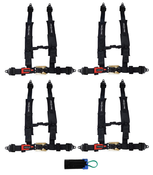 ProGuard Black 4 Point Harness 3" Straps for Off Road Vehicle, ATV, UTV ...