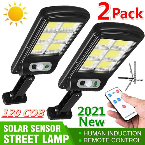2021 New Solar LED Street Wall Light Motion Sensor Outdoor Night Light ...