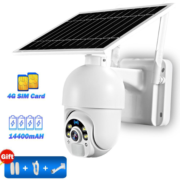 Solar IP Camera Outdoor 3G 4G SIM Card Speed Dome Home Security Camera ...
