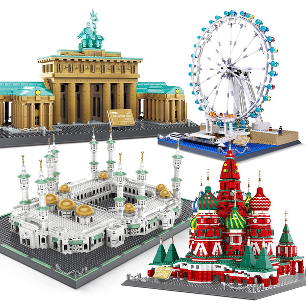 1500-3000pcs World Landmarks Architecture Modular Building Blocks Set ...