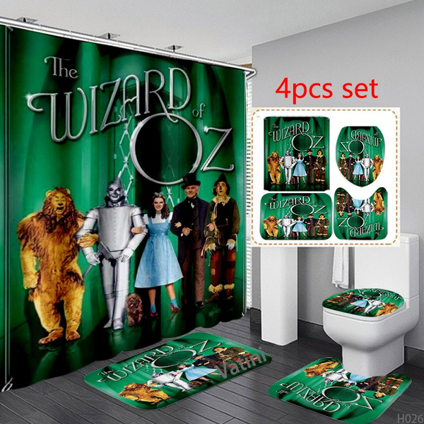 1/3/4 Pieces Cartoon Shower Curtains Sets Shower Curtain Kits Bathroom ...