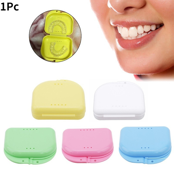 1 PC 5 Colors Denture Storage Box Mouth Guard Container Case Portable ...