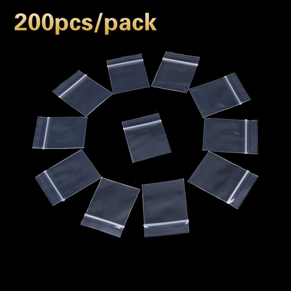200 Pcs/pack 4x3cm Mini Zip Lock Baggies Plastic Packaging Bags Small ...