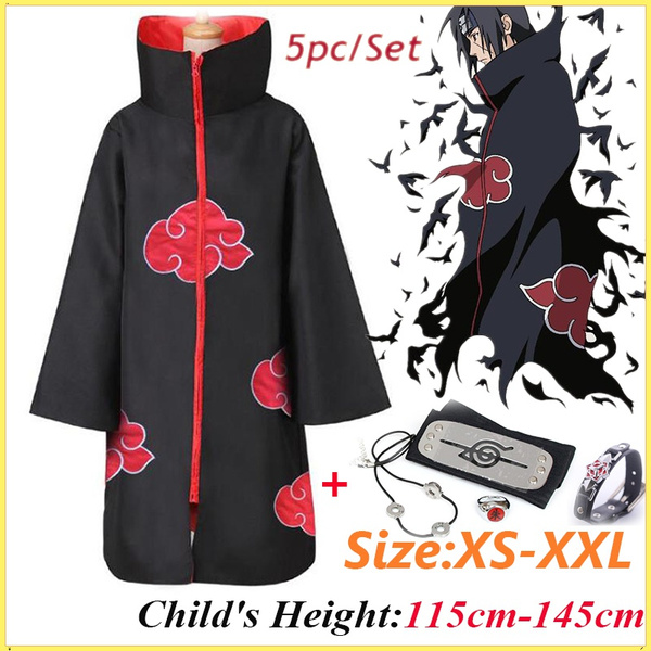 Anime NARUTO Akatsuki Uchiha Itachi Fashion Cosplay Costume Cloak 5 ...