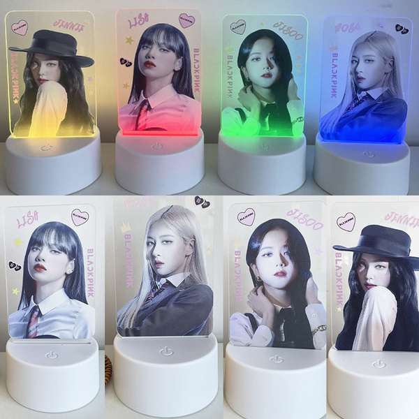 Kpop BLACKPINK Official Light Stick Color Changing Acrylic LED Lamps ...