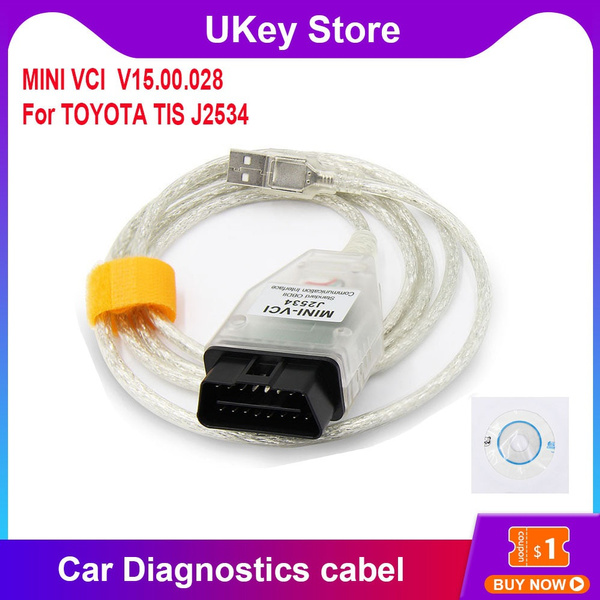 MINI VCI Car Diagnostics Cabel V15.00.028 For TOYOTA TIS J2534 OBD OBD2 ...