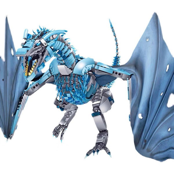 2021 New 1889PCS Super Ice Fire Dragon Building Block Model Kits Kids ...