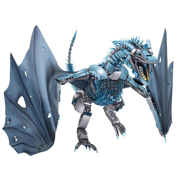 2021 New 1889PCS Super Ice Fire Dragon Building Block Model Kits Kids ...