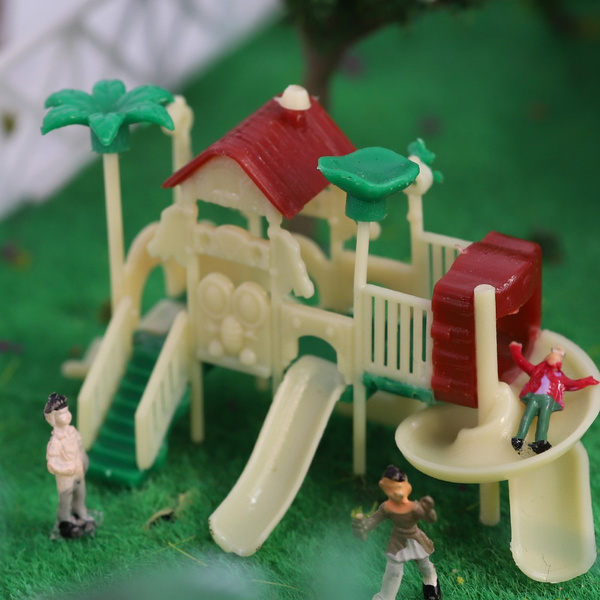Miniature Slide Model Playground Outdoor Scenery Layout Toys for ...
