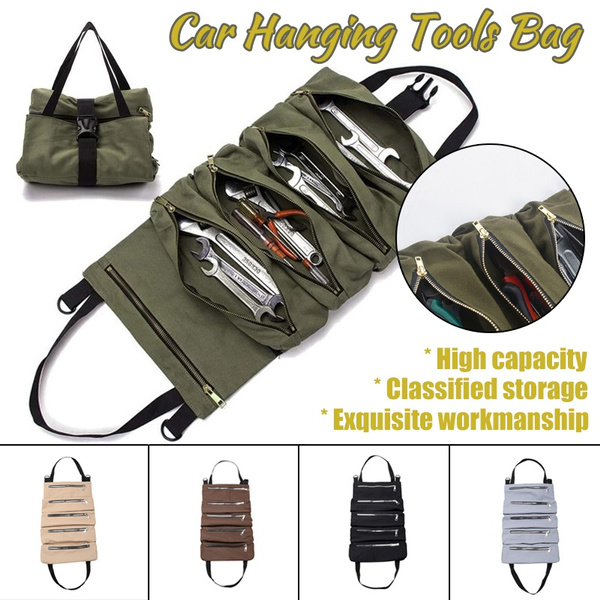 Upgraded Car Canvas Multi Functional Tool Bag Car Oxford Hanging ...