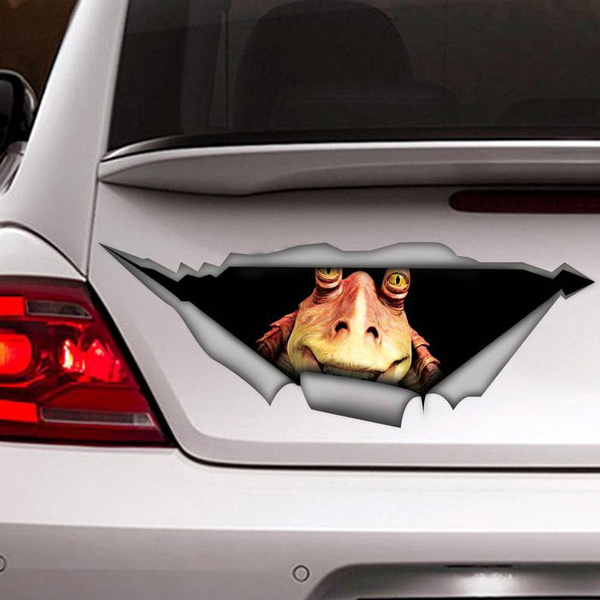 13cm Jar Jar Binks decal, car decal, Vinyl decal, car decoration, star ...