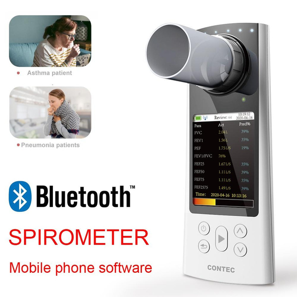 SP80B HandHeld Bluetooth Spirometer Lung Volume Device with PC Software ...