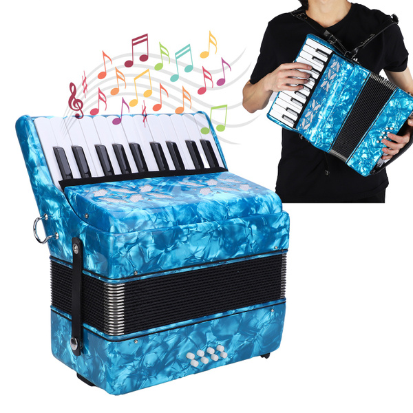 22-Key Accordion 8 Bass Band Strap Beginner Accordion Home Instrument ...