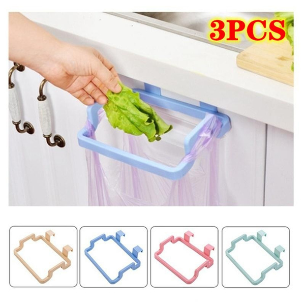 1/3PCS Trash Rack Storage Garbage Bag Holder Cupboard Door Back Kitchen ...