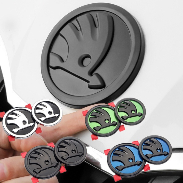 Car logo Skoda 90mm/80mm logo badge Front hood hood logo rear tail ...