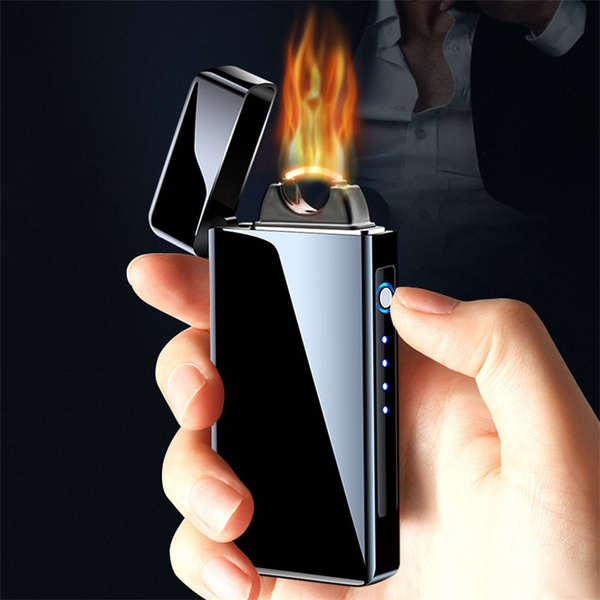Electric Flame Plasma Arc Lighter USB Rechargeable Windproof Lighters ...