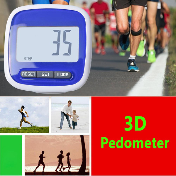Simple Pedometer LCD Display 3D Walking Step Counter Pedometer Tracker ... Simple Pedometer LCD Display 3D Walking Step Counter Pedometer Tracker ...