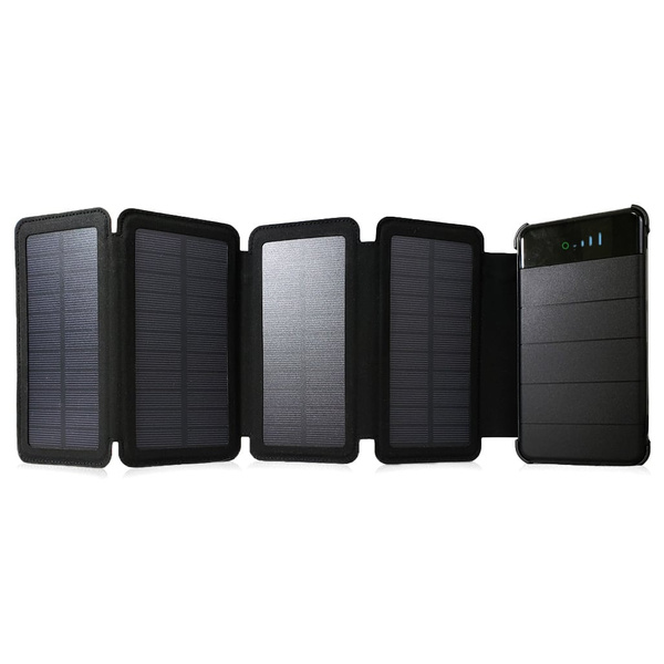 Folding 4 Panel 10,000 MAH Portable Solar Power Bank | Wish