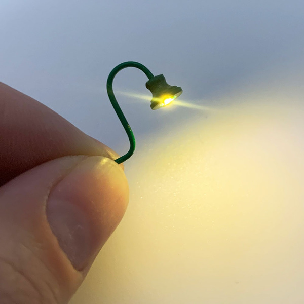 HO Scale Classic Wall Mount Gooseneck Lamps/Street Lamp Model Making ...