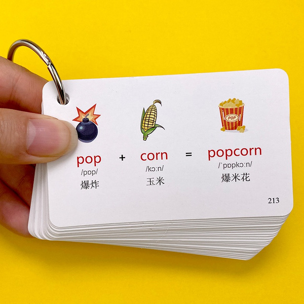 333 Groups 999 Words Root Memory Compound Word Flash Cards Waterproof ...