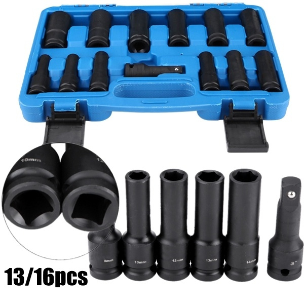 1/2 Inch Drive Long Allen Hex Key Bit Socket Rachet Wrench Set ...