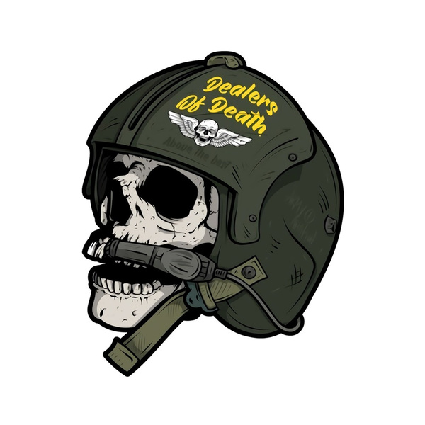 13cm Dealers of Death- Grim Reaper Helicopter Pilot US ARMY Aviation ...