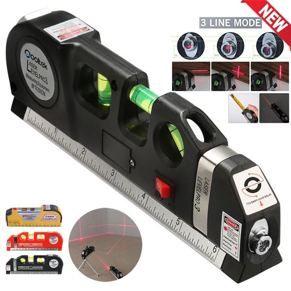 Multi-functional Infrared Laser Level Ruler Horizontal Meter Tape Scale ...
