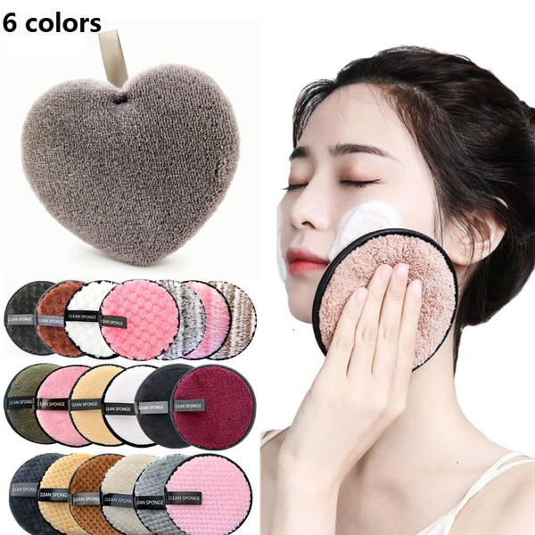 Reusable makeup remover cotton wash face puff makeup cotton microfiber ...