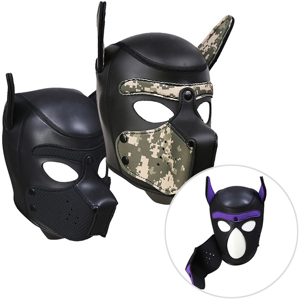 Hood Custom Mask Novelty Costume Dog Head Masks Halloween Party Fancy ...