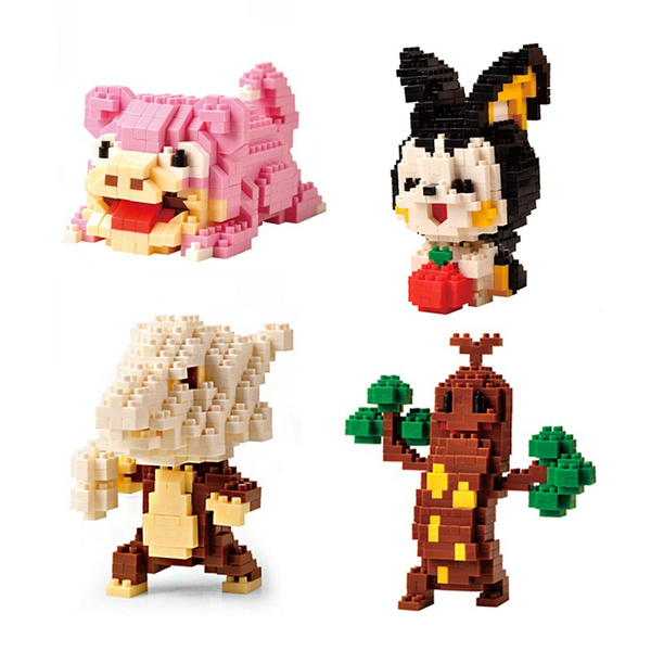 Mini Building Blocks Cartoon Anime Figure Assembly Blocks Monsters ...