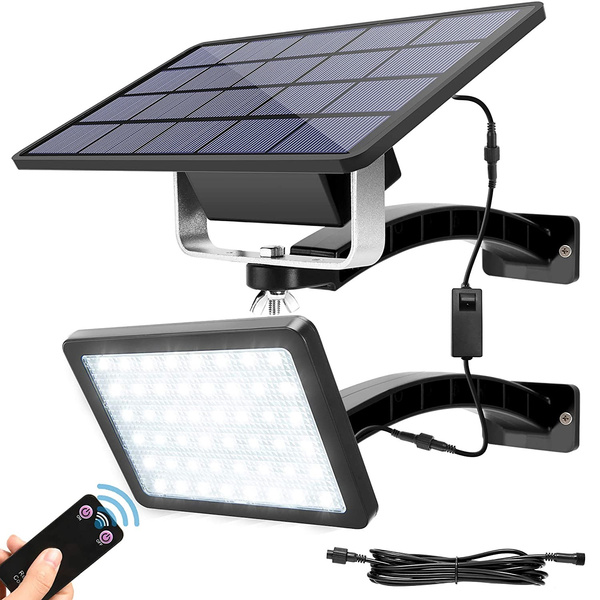 Solar Lights Outdoor with Remote Control NAIMP 48 LED Dusk to Dawn ...