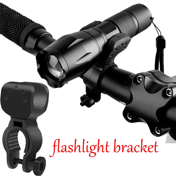 360 Degree Rotation Adjustable Bicycle Bracket Stand Flashlight Holder ...