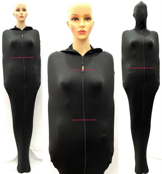 Unisex Sexy Mummy Suit Costumes Sleeping Bag Black Spandex Mummy ...