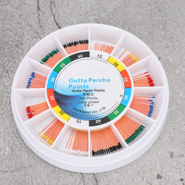 200pc / box Dental Gutta Percha Points Tips Endodontic Root Canal Fill ...