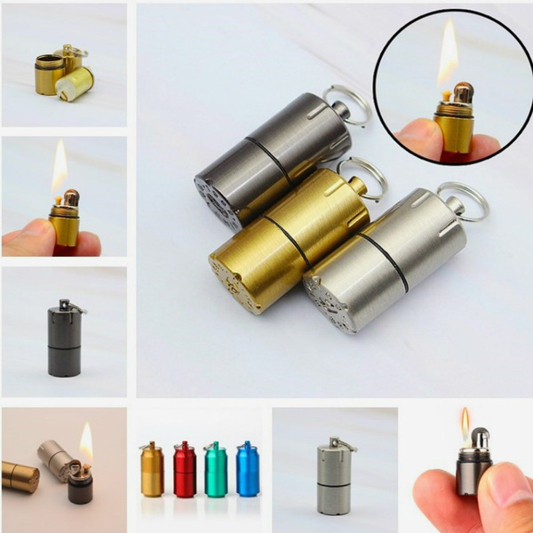 New Hot Sales Multiple colour Mini Compact Kerosene Lighter Key Chain ...