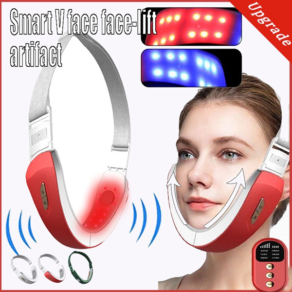 2021 V-shaped Face Instrument Micro Current Facial Massager Remote ...