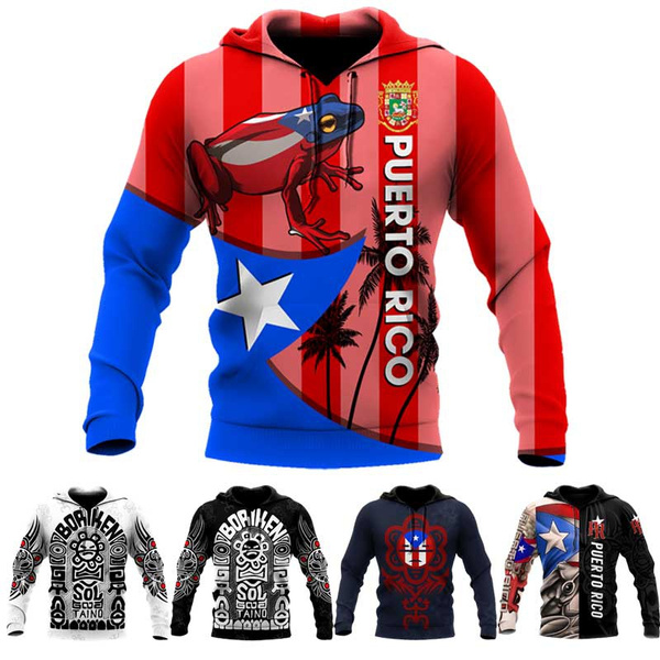 Puerto Rico Sol Taino 3D Printed Jacket with Pockets Men/Women Harajuku ...