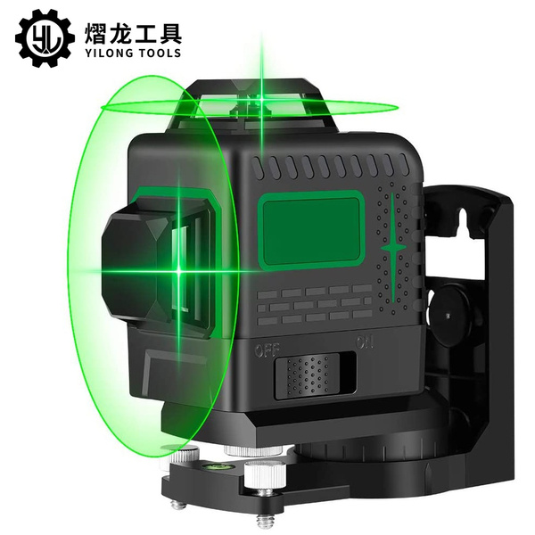 Laser Level 3 x 360 ° Green Laser Level Self-Balancing, 3D 12 Lines ...