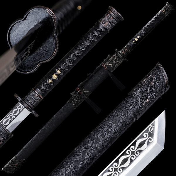 Full-featured katana, hand-ground, extremely sharp, full Tang, super ...